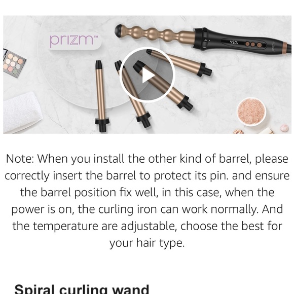 Prizm | Hair | Prizm 5in Curling Iron Wand Set | Poshmark